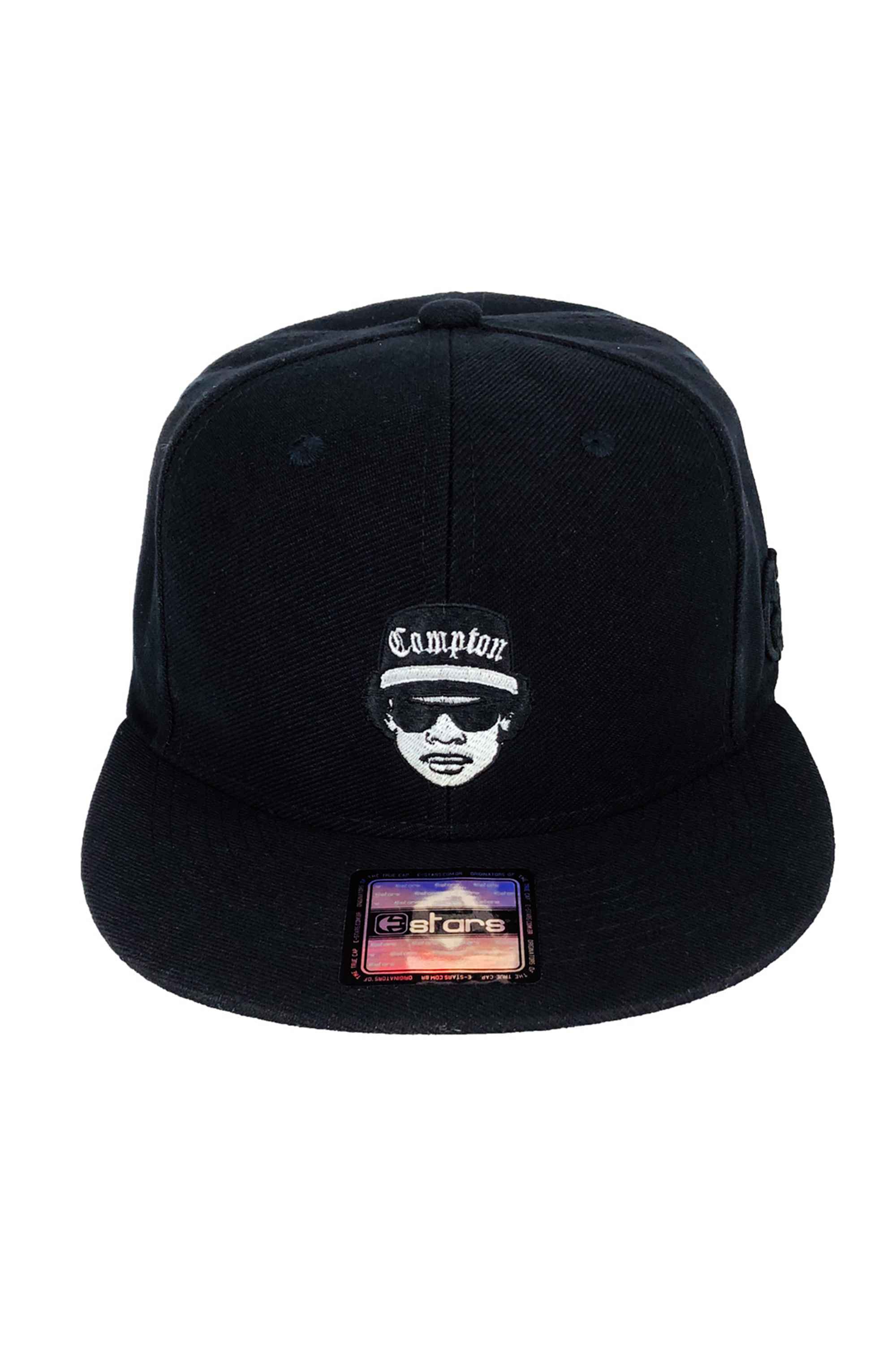 Boné E-STARS Compton Easy-e Aba Reta Preto Fechado